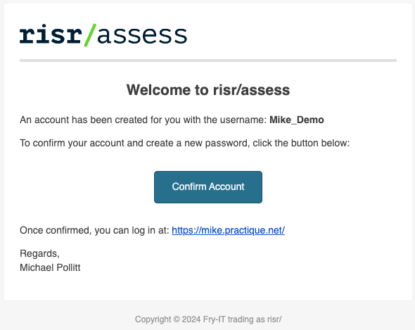 Login options – risr/assess