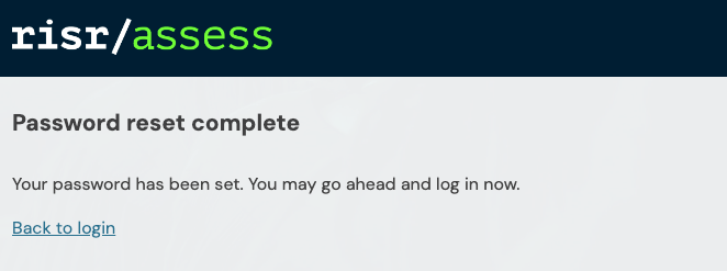 Login options – risr/assess