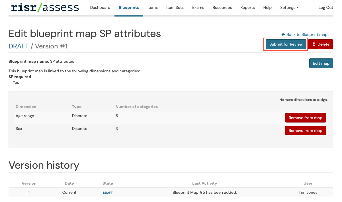 Conditional dimensions and maps – risr/assess