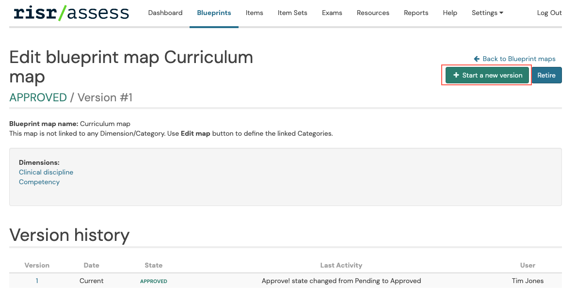 Updating blueprint dimensions/maps – risr/assess