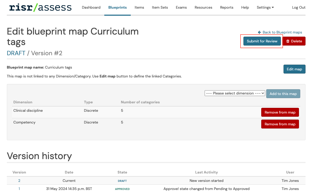 Updating blueprint dimensions/maps – risr/assess