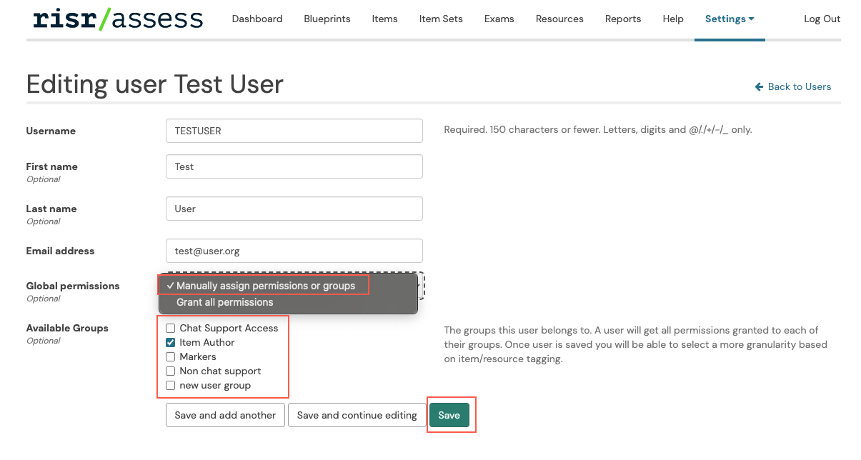 Group assignments and dimensions – risr/assess