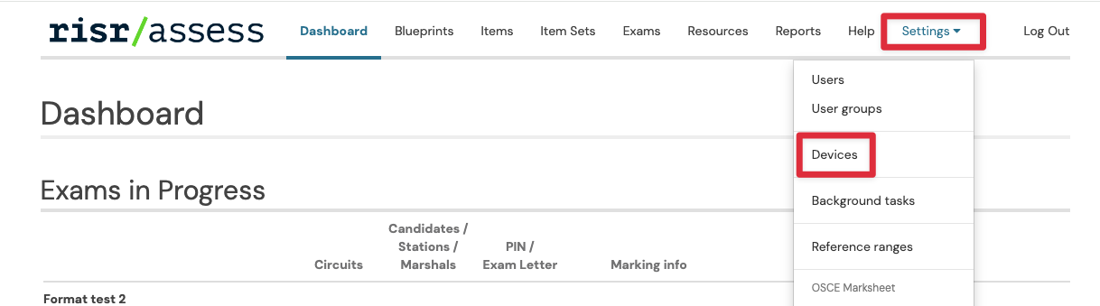 App setup and management – risr/assess