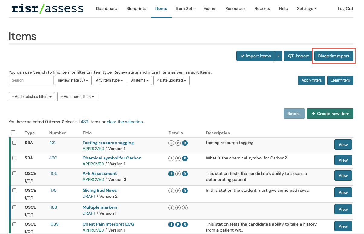 Blueprint coverage report – risr/assess