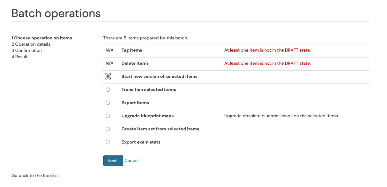 Batch item processing – risr/assess