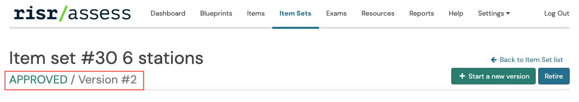 Item set version control – risr/assess