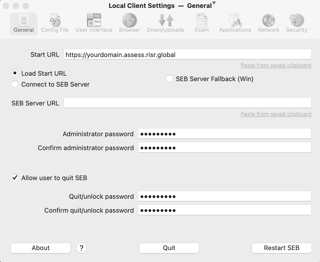 Safe exam browser – risr/assess