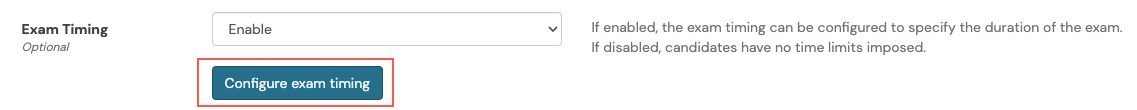 Exam timing options – risr/assess