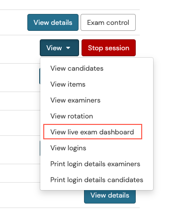 Live exam dashboard – risr/assess